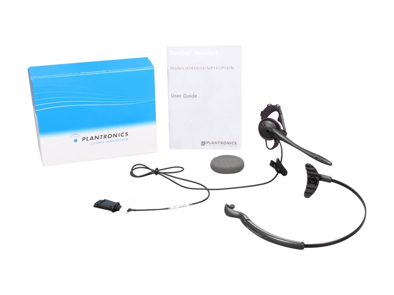 Plantronics H141N DuoSet Convertible Noise Canceling Headset - Newegg.com