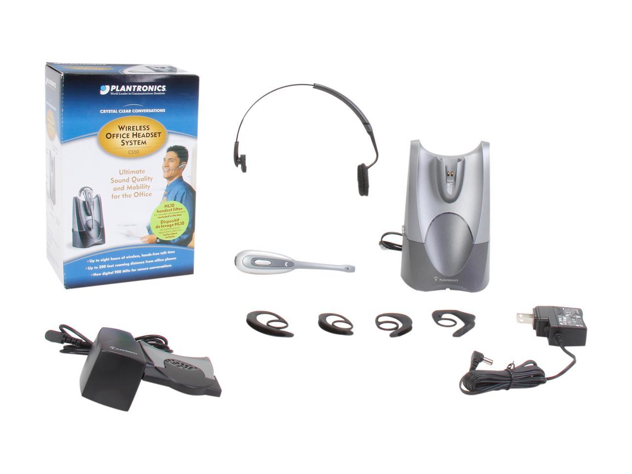 Plantronics CS50 Wireless Office Headset System with Lifter - Newegg.com