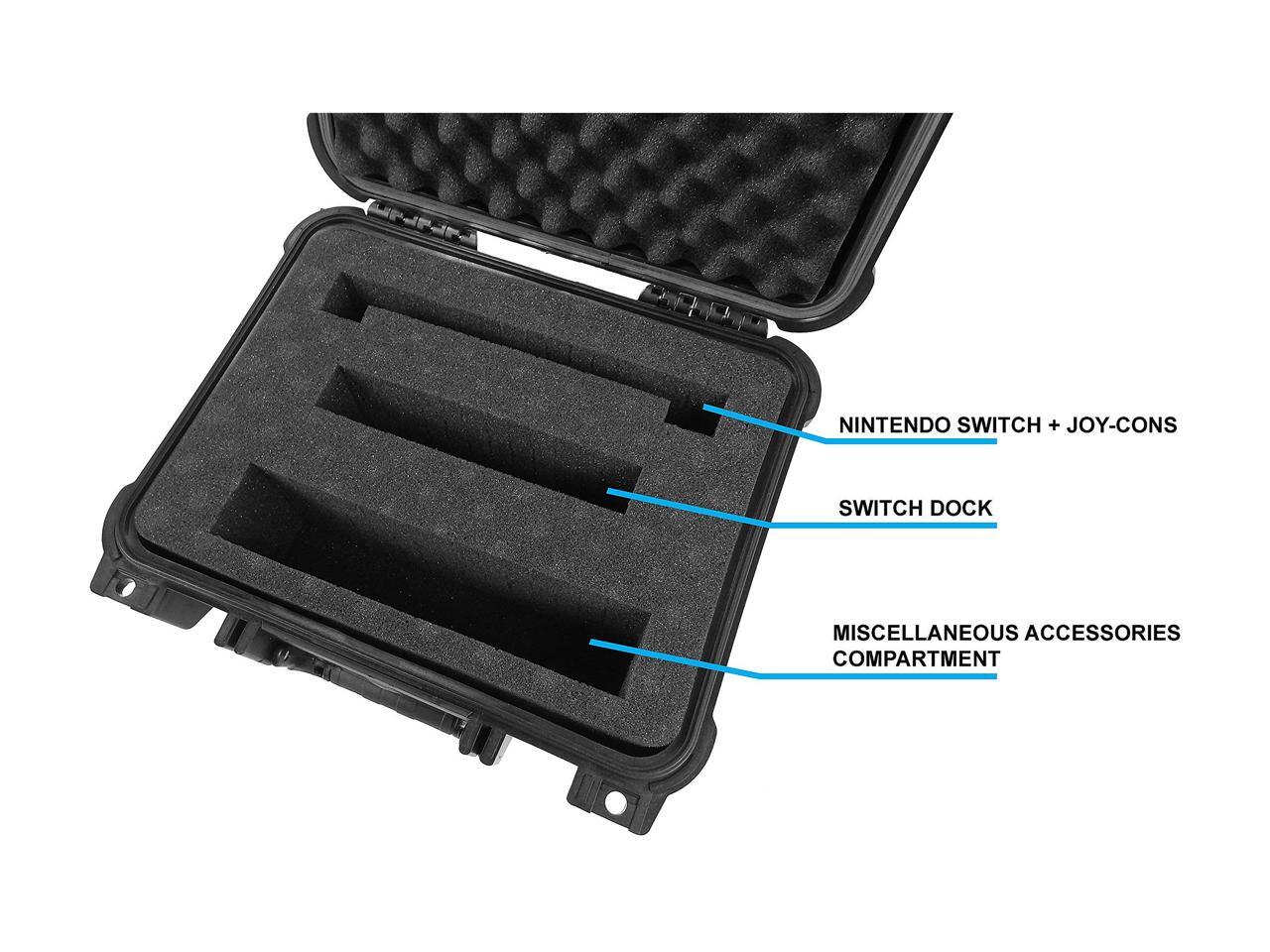 CASEMATIX Waterproof Hard Case For Nintendo Switch Video Game Console ...