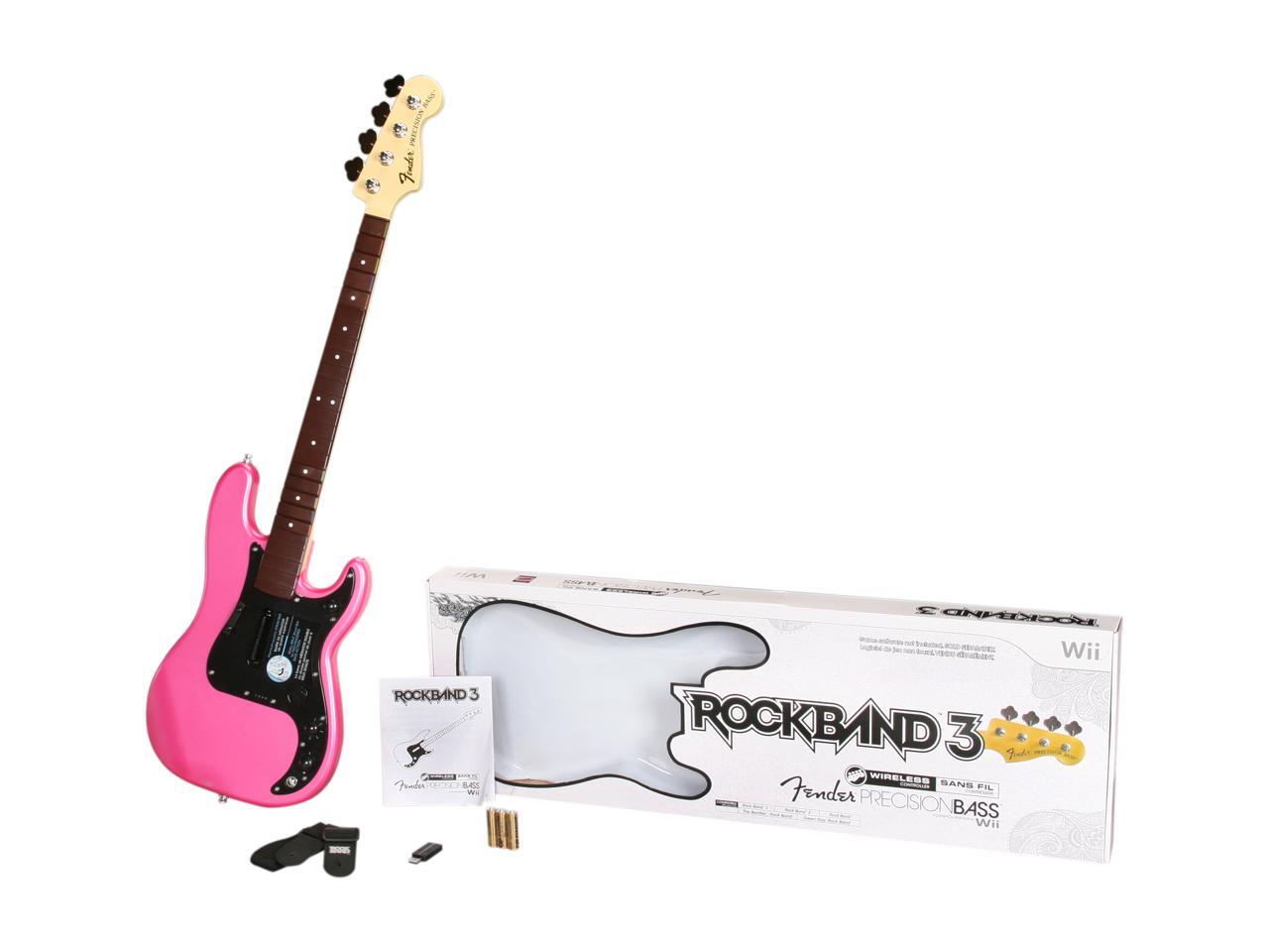 MadCatz Wii Rock Band 3 Wireless Fender Premium Precision Bass Metallic ...