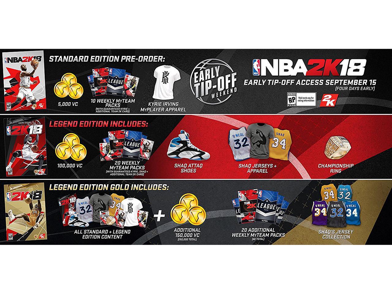 NBA 2K18 Early Tip Off Edition - PlayStation 3 - Newegg.com