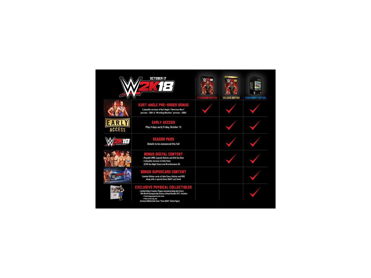 WWE 2K18 Deluxe Edition - PlayStation 4 - Newegg.com