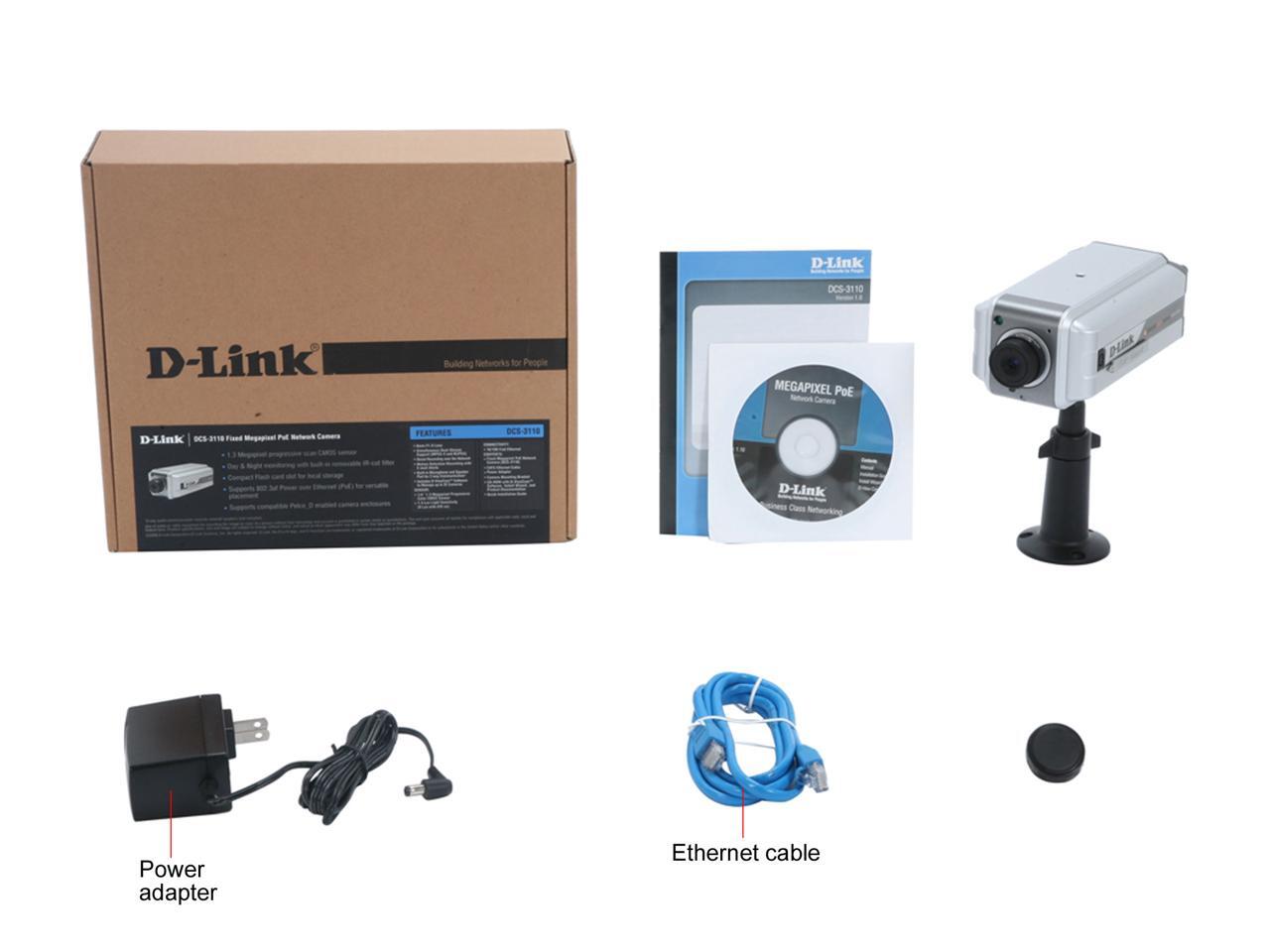 D-Link DCS-3110 Fixed Network Camera, Megapixel, Day & Night, PoE ...