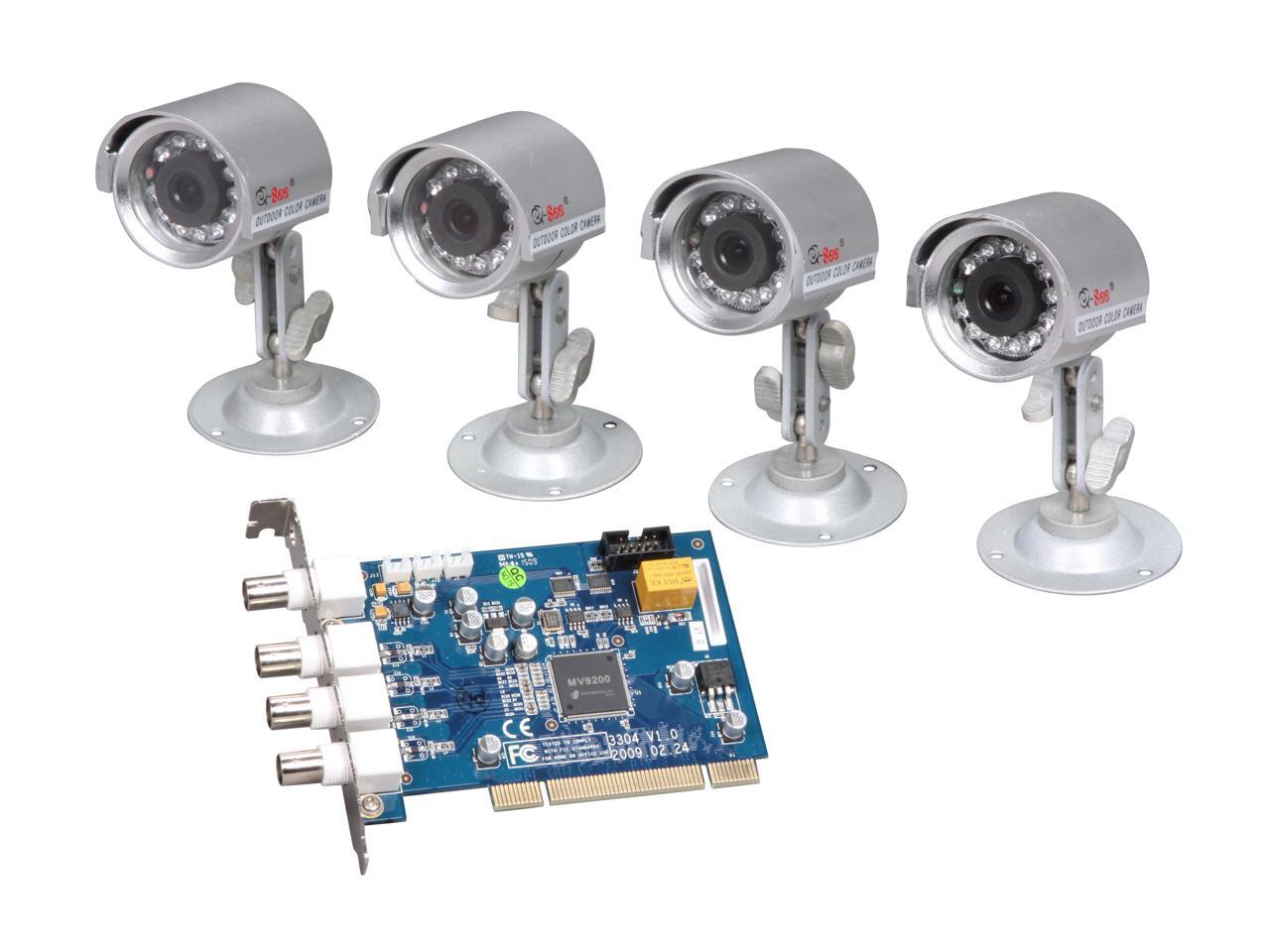 Q-See 4 Camera+ 4 Channel PC based PCI DVR Card (QSDT44CPC) - Newegg.com