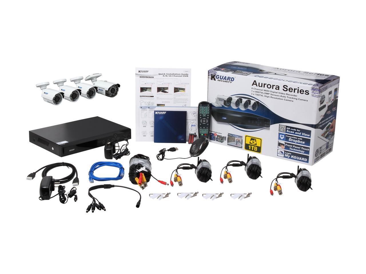 KGuard AR821-CKT001-1TB 8 Channel Surveillance DVR Kit with 1TB HDD ...