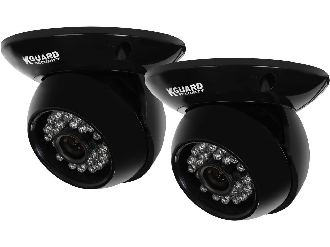 KGuard HD812CPK2 2 Pack of 700TVL 3.6mm Lens Day/Night Outdoor Dome ...
