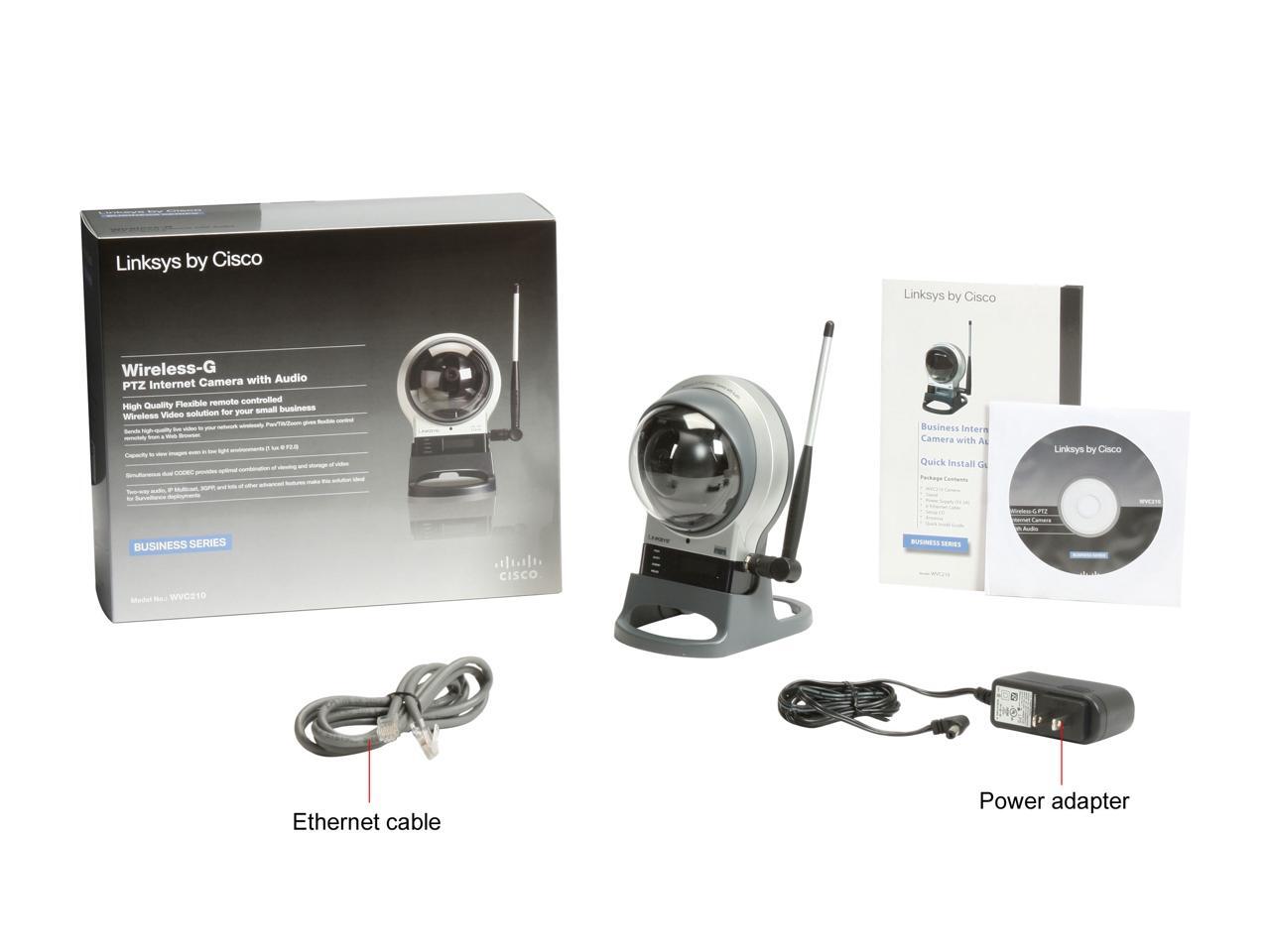 Cisco Small Business Wireless-G IP Camera with 2-Way Audio / Pan-Tilt ...