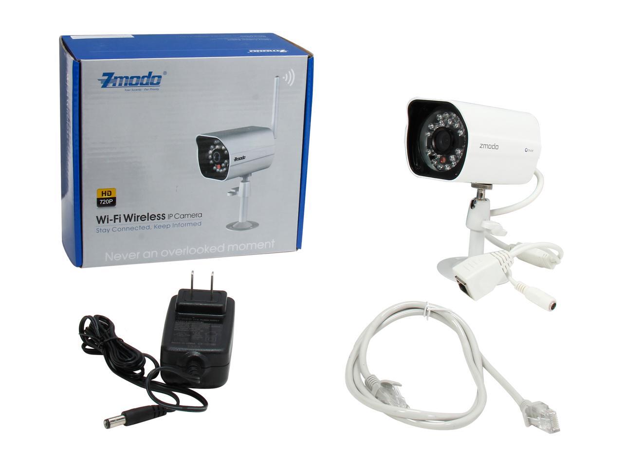 Zmodo ZP-IBH13-W HD 720P Day/Night Outdoor Wireless IP Camera with QR ...
