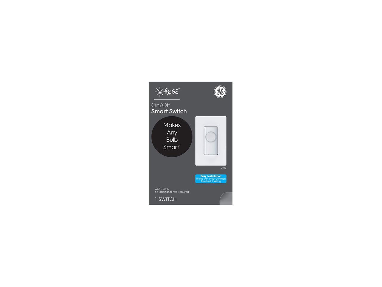 C by GE On/Off 3-Wire Smart Switch Button Style, 1 Pack White - Wi-Fi ...