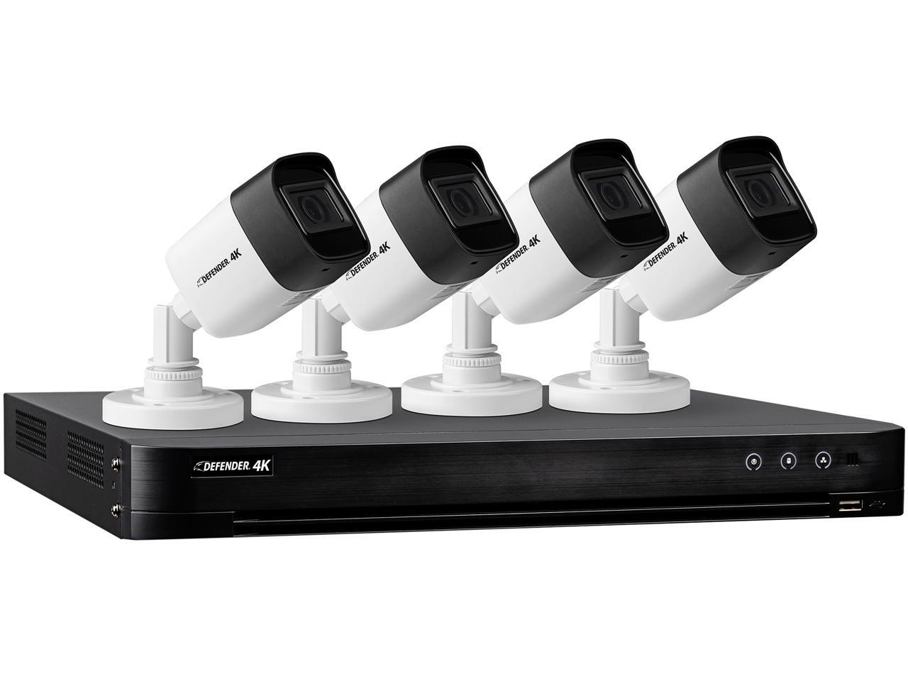 Defender Ultra HD 4K (8MP) Security Cameras System with 4 Ch. DVR w ...