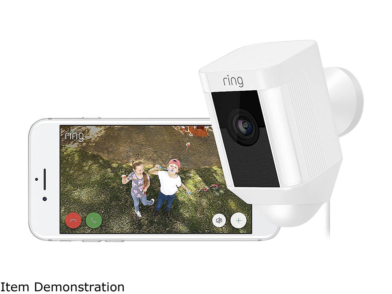 Ring Refurbished Indoor/Outdoor Wired 1080p Security Camera White ...