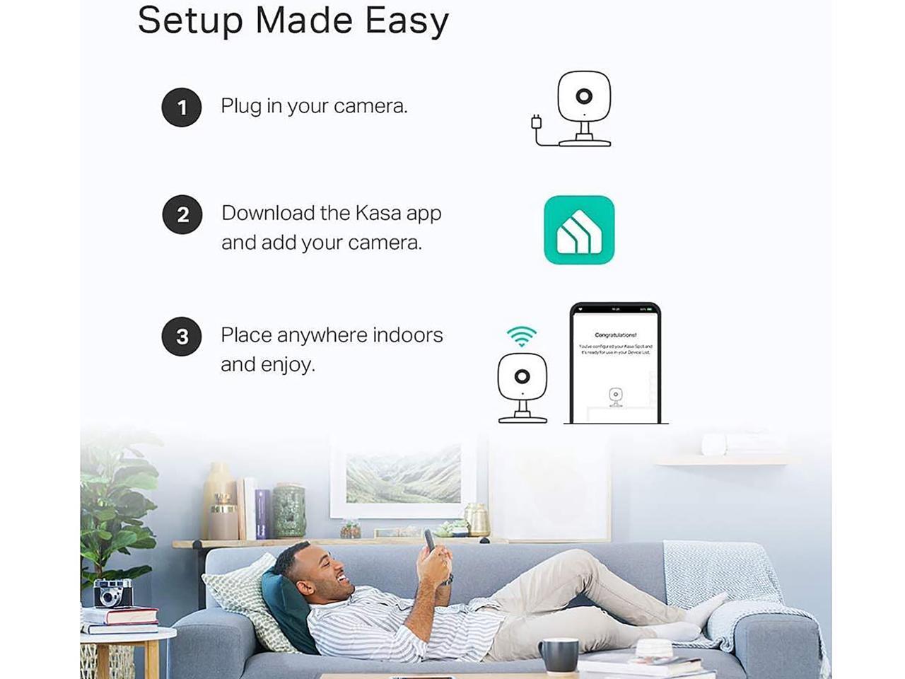 Kasa Smart Security Camera for Baby Monitor, 1080p HD Indoor Camera ...