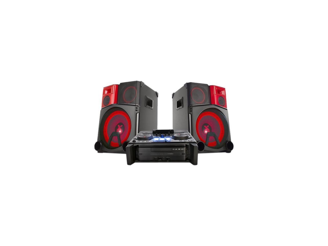 LG CM9950 4400w Mini Hi-Fi System - Black/red - Newegg.com
