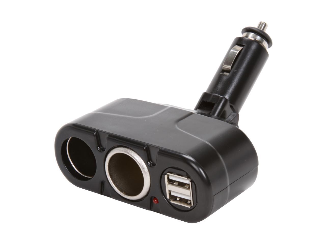 Rosewill RCP-A03TU Dual Cigarette Outlet Adaptor with Dual USB Port at ...