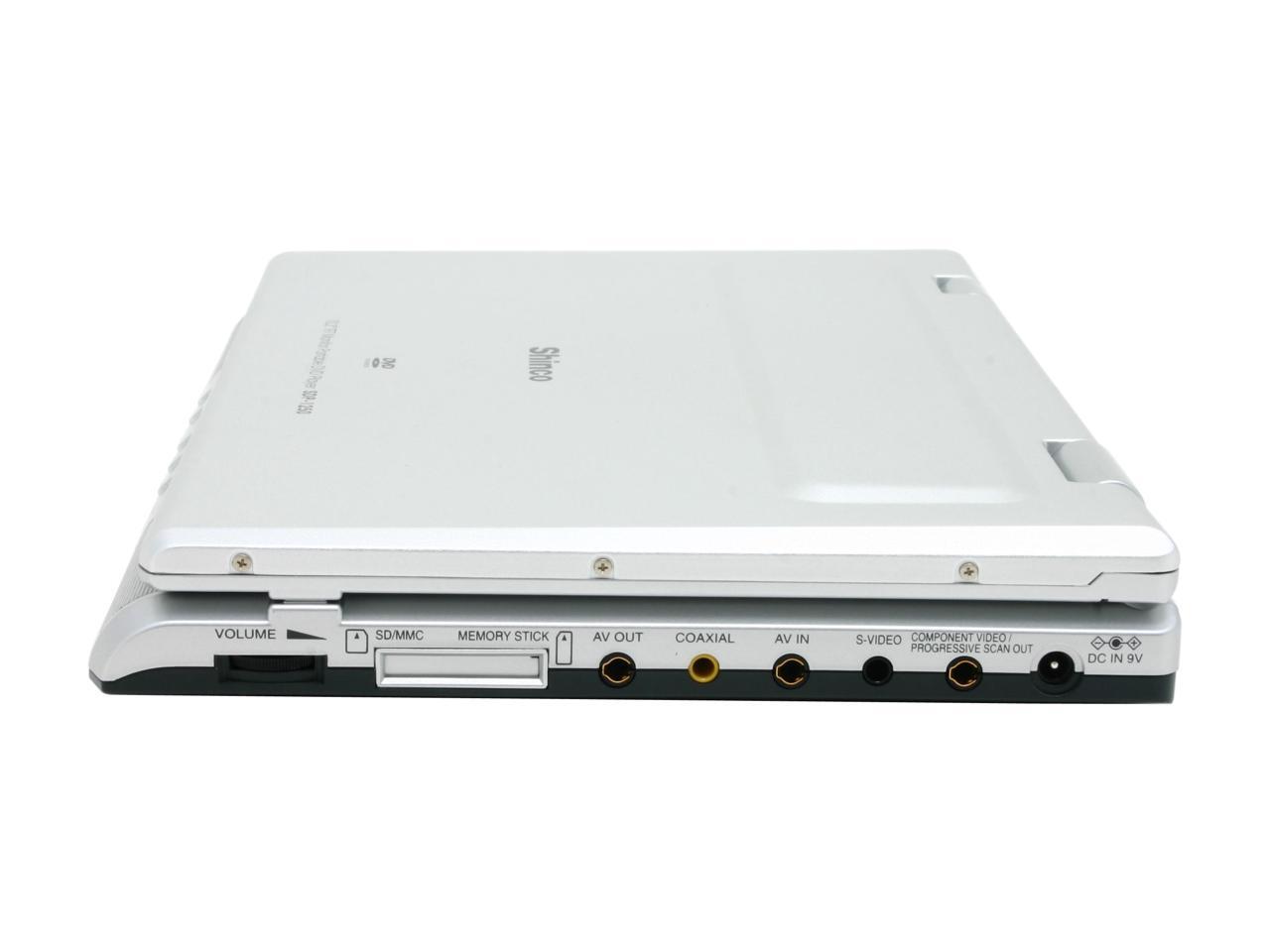 Shinco SDP-1250 Portable MPEG4 DVD Player w/10.2" LCD, 3-in-1 Card Slot ...