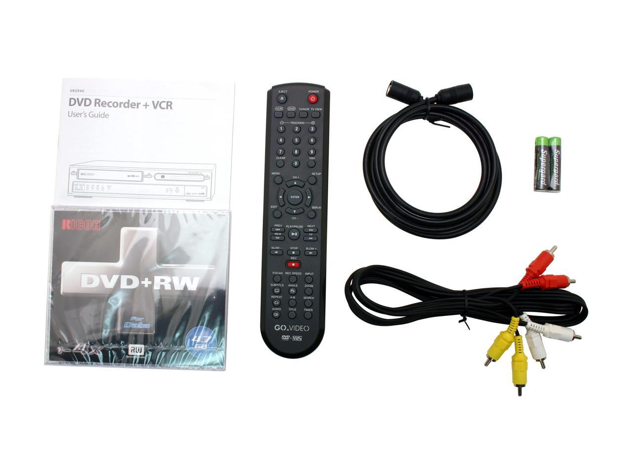 GO VIDEO DVD Recorder & VCR Combo VR2940 - Newegg.com