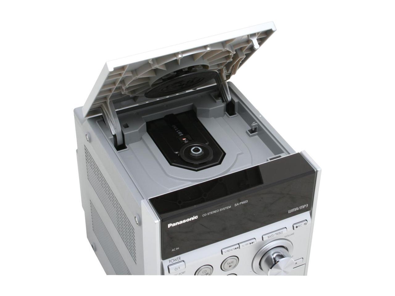 Panasonic CD/Cassette/MP3/Radio 1-Disc Changer Shelf System SC-PM23 ...