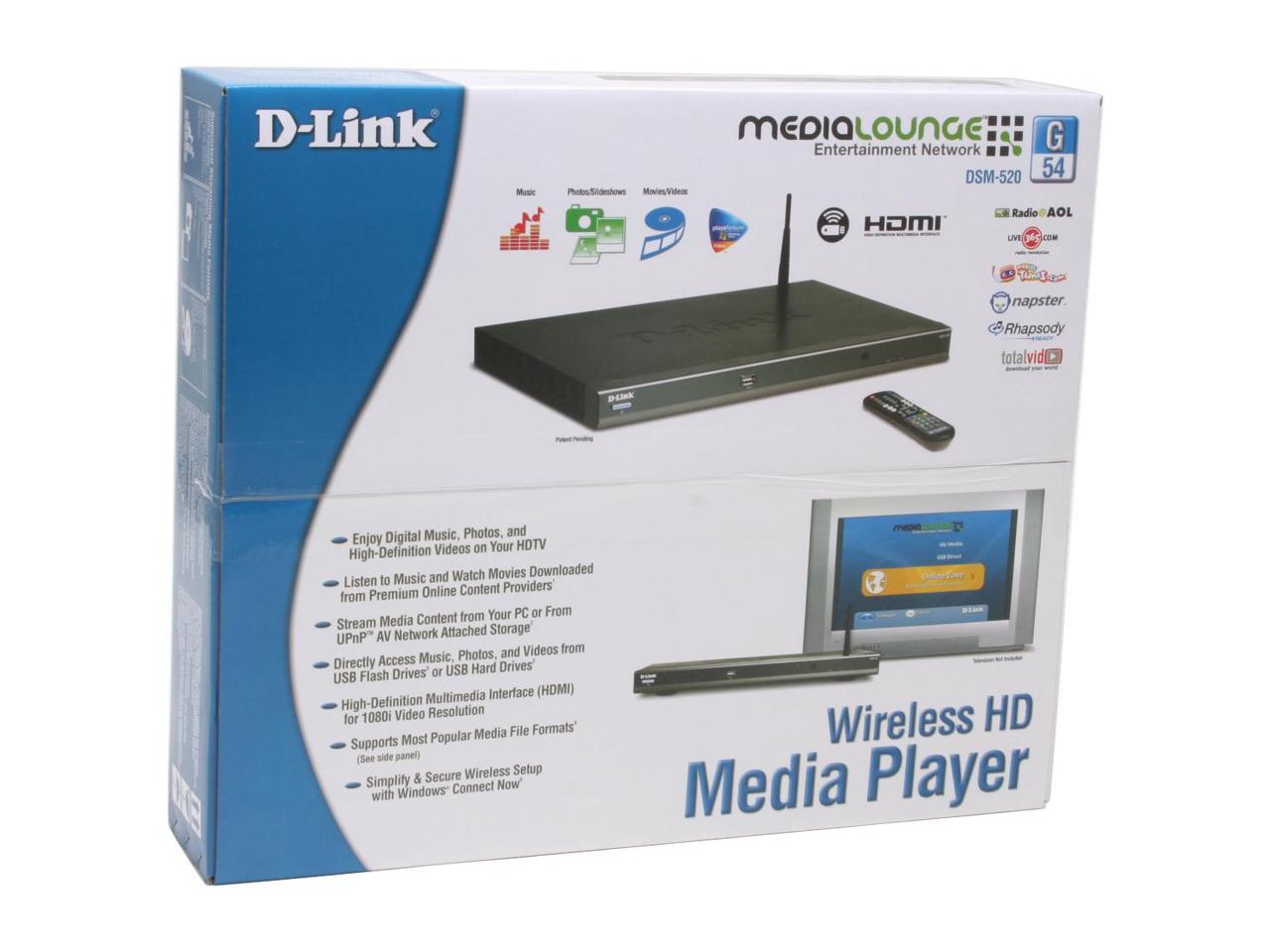 D-Link DSM-520 Wireless HD Media Player - Newegg.com