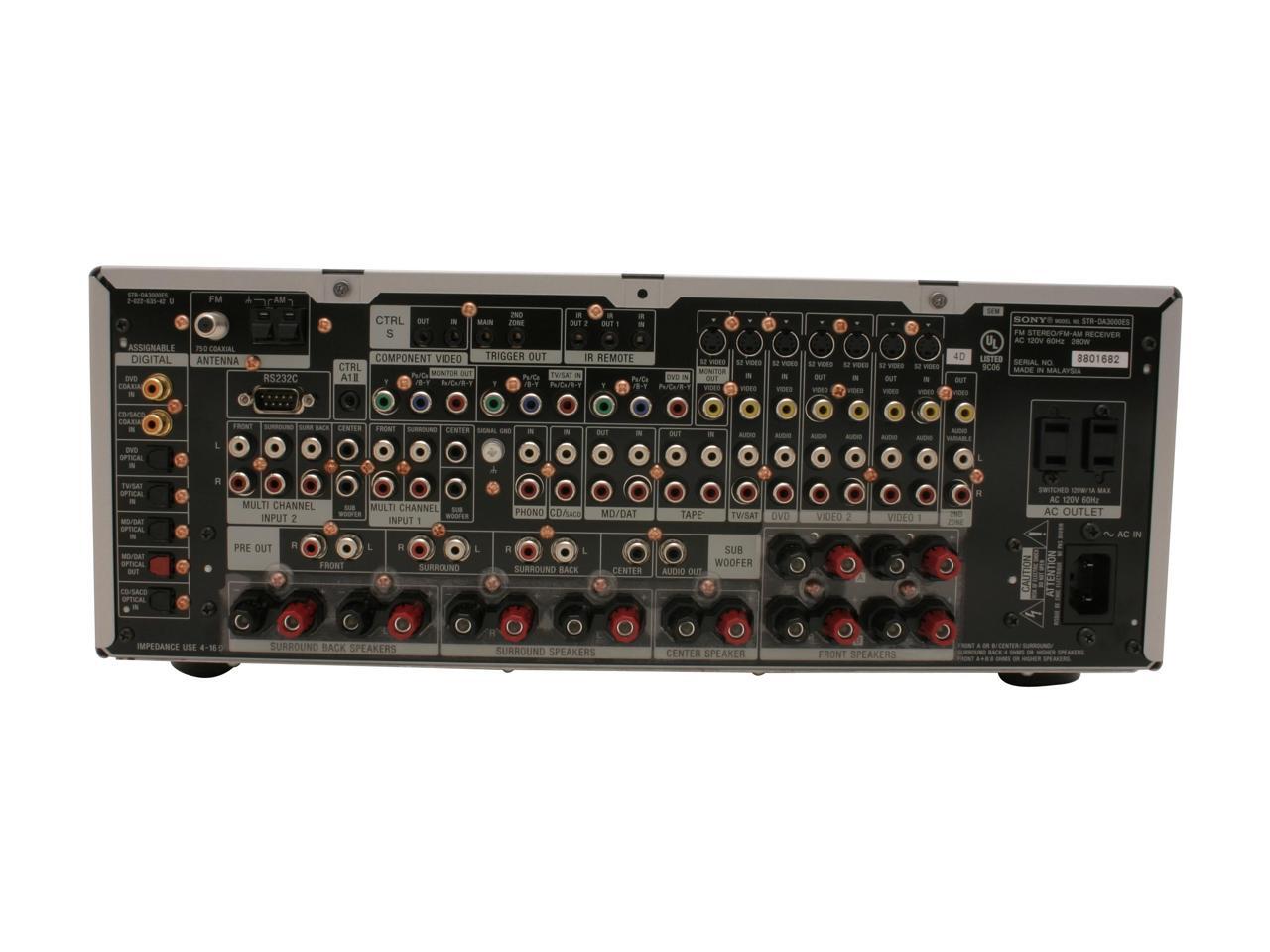 SONY STR-DA3000ES 7.1-Channel ES Audio/Video Receiver - Newegg.com