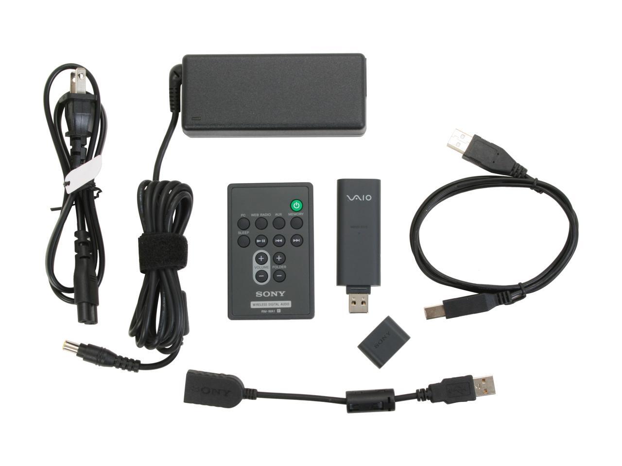 SONY VAIO VGF-WA1/B Black Wireless Digital Music Streamer Single ...