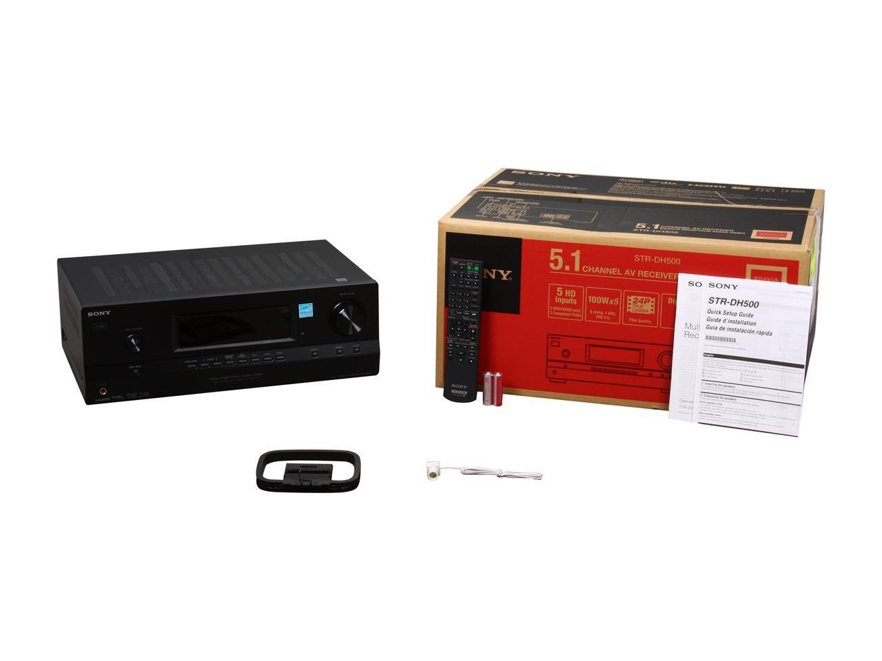 SONY STR-DH500 5.1-Channel Home Theater A/V Receiver - Newegg.com