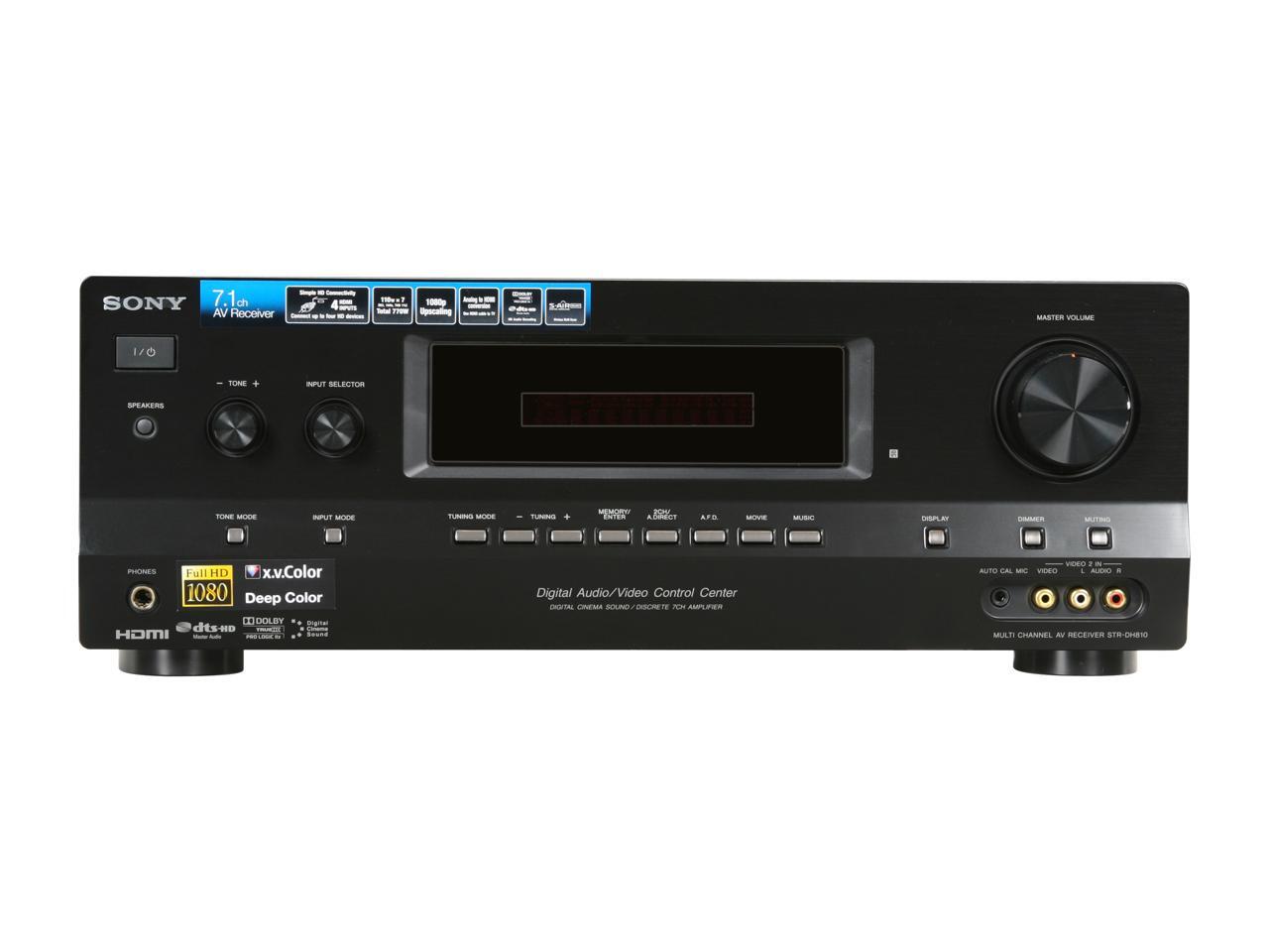 SONY 7.1-Channel Home Theater A/V Receiver STR-DH810 - Newegg.com