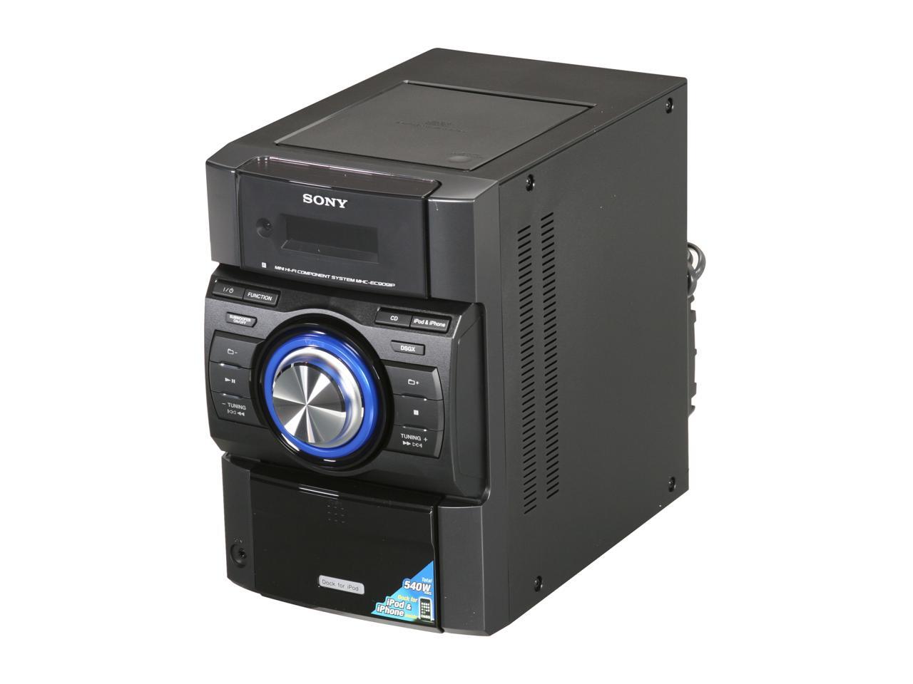 SONY CD/MP3/Radio 1-Disc Changer Mini Hi-Fi Shelf System MHC-EC909iP ...