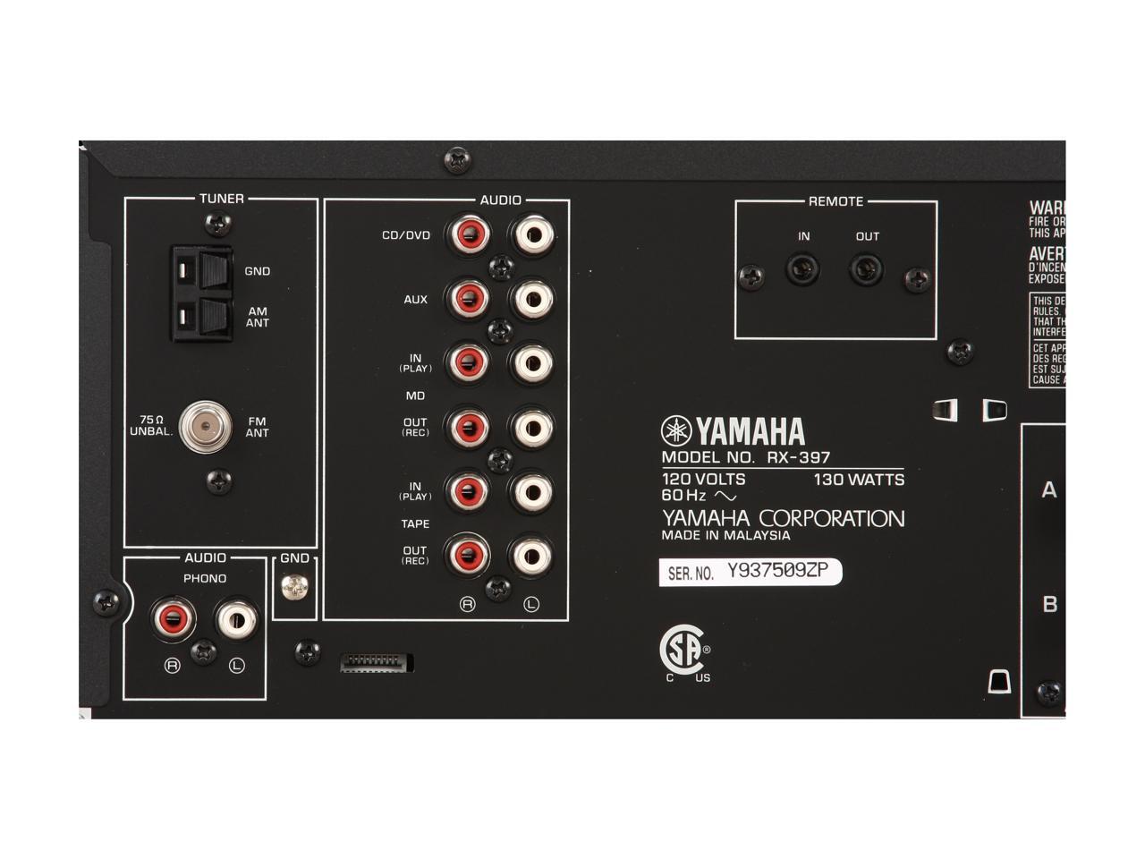 YAMAHA RX-397 Stereo Natural Sound AM/FM Receiver - Newegg.com