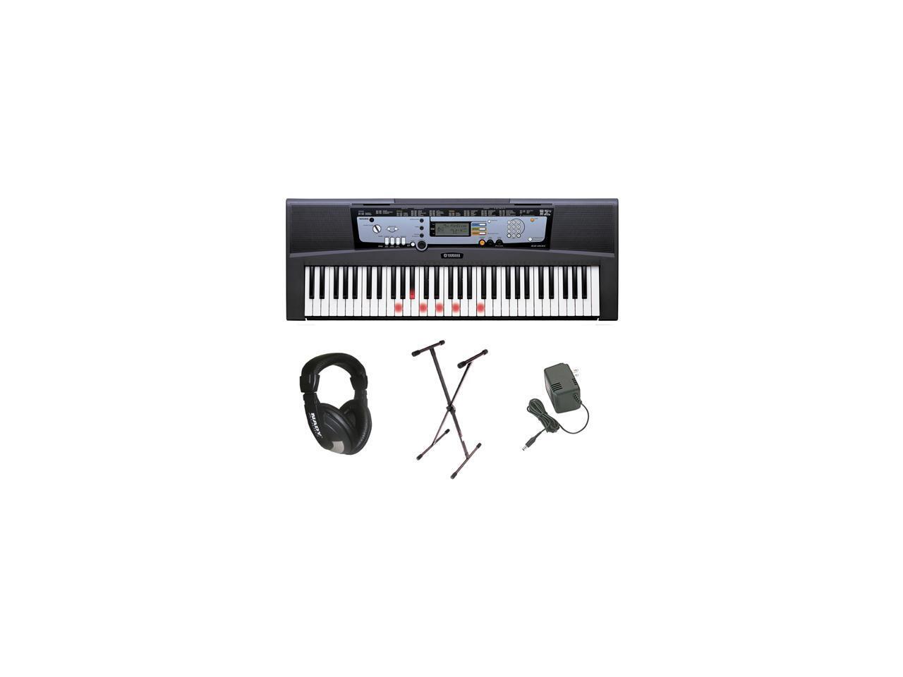 Yamaha EZ200 61 Key Personal Keyboard with AC Adapter, Deluxe Keyboard ...