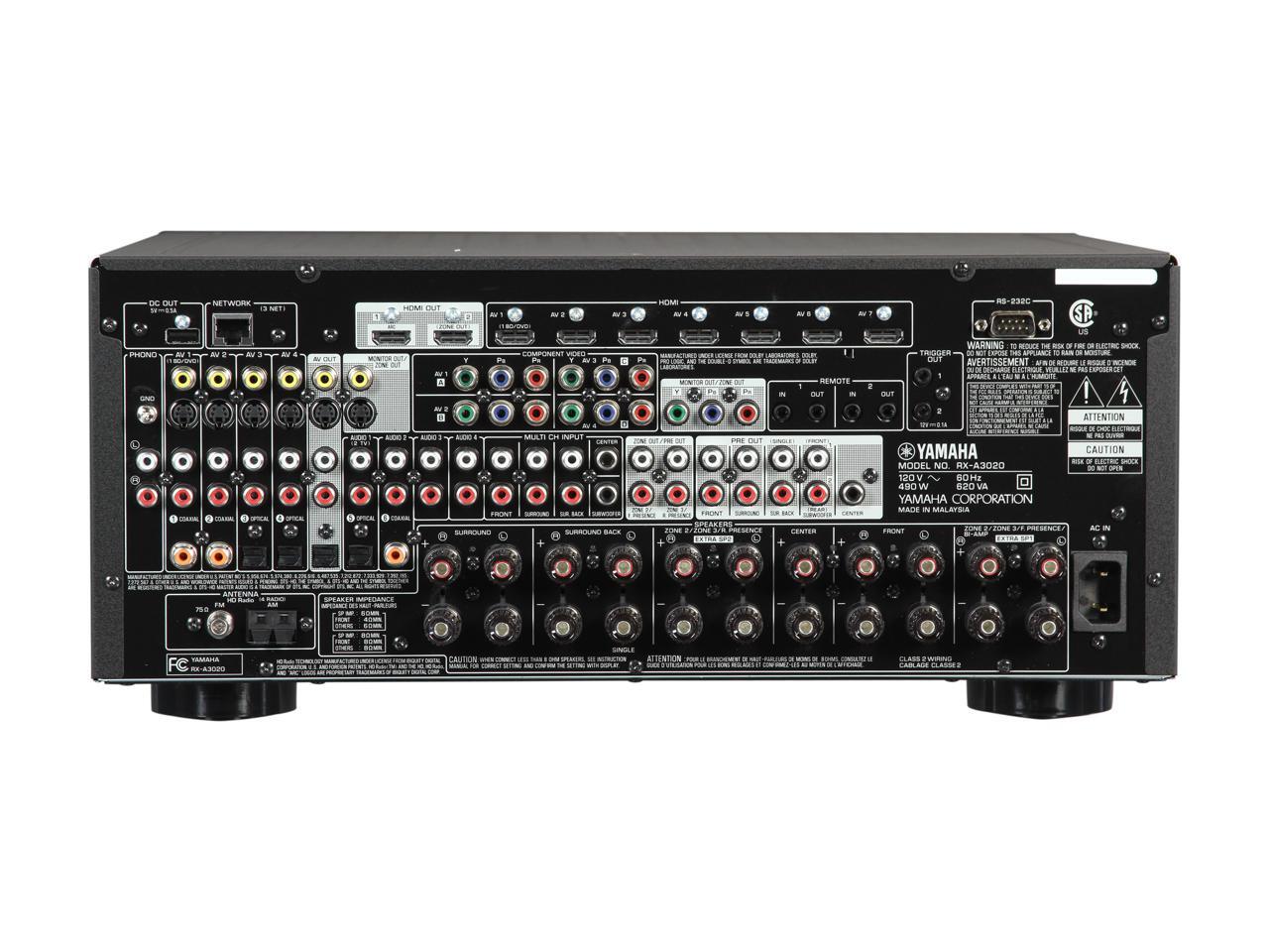 YAMAHA RX-A3020 9.2-Channel Network AV Receiver - Newegg.com
