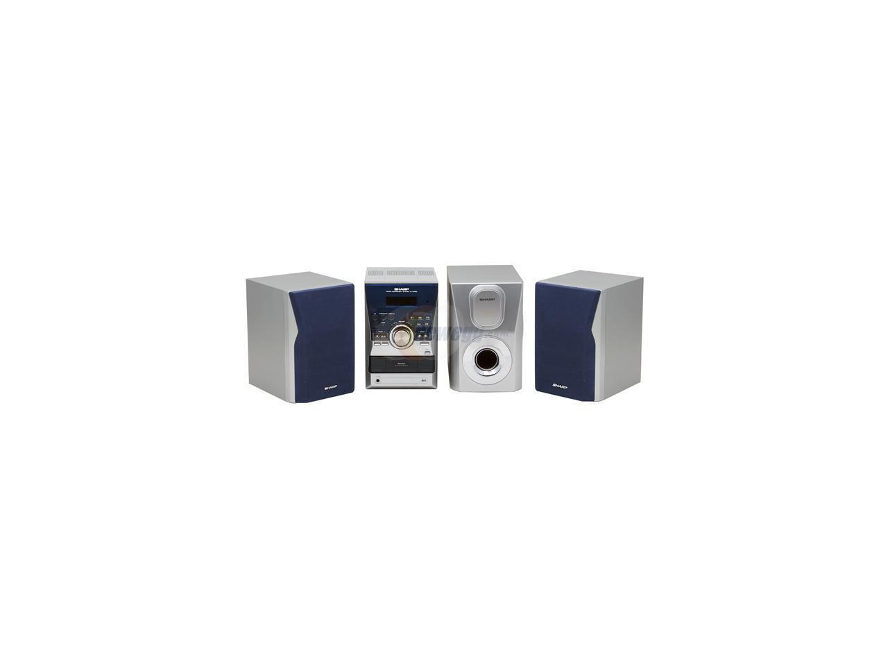 Refurbished: SHARP CD/Radio 5-Disc Changer Shelf System XL-MP60 ...
