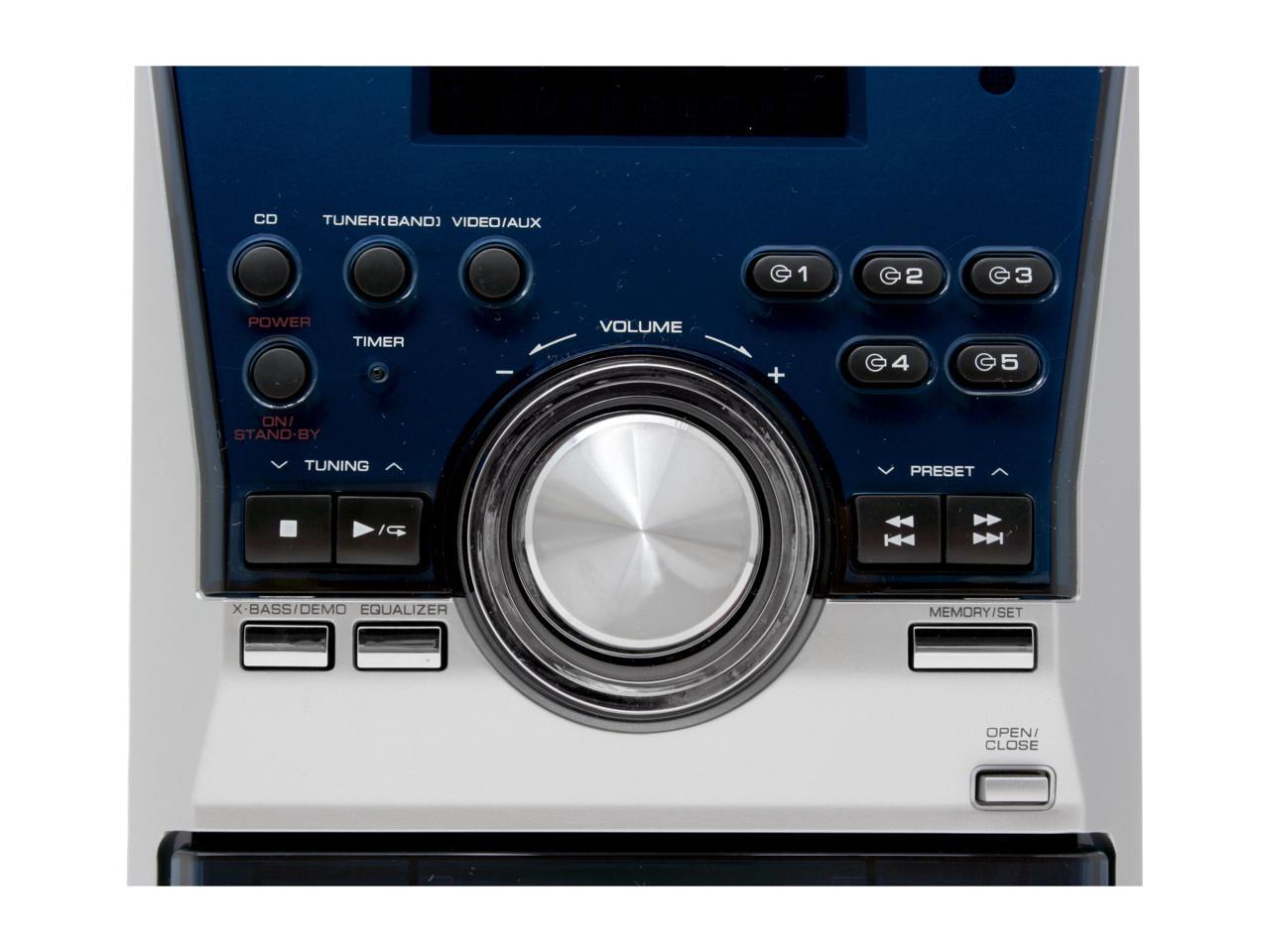 Refurbished: SHARP CD/Radio 5-Disc Changer Shelf System XL-MP60 ...