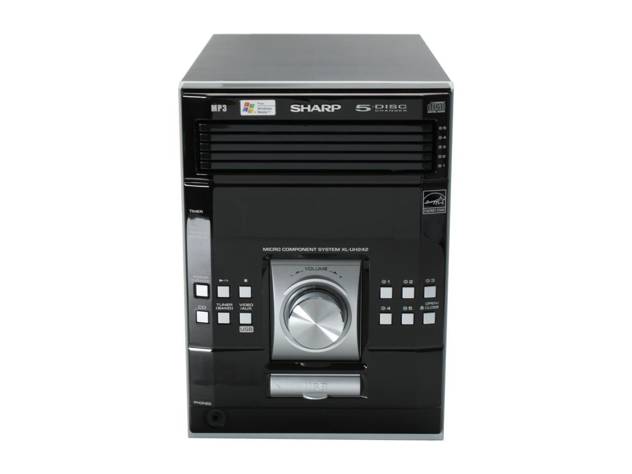 SHARP CD/MP3/Radio 5-Disc Changer Shelf System XL-UH242 - Newegg.com