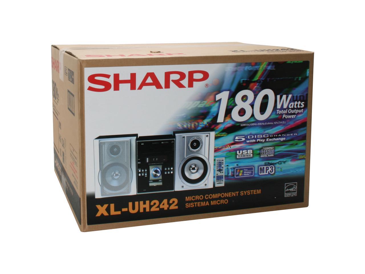 SHARP CD/MP3/Radio 5-Disc Changer Shelf System XL-UH242 - Newegg.com