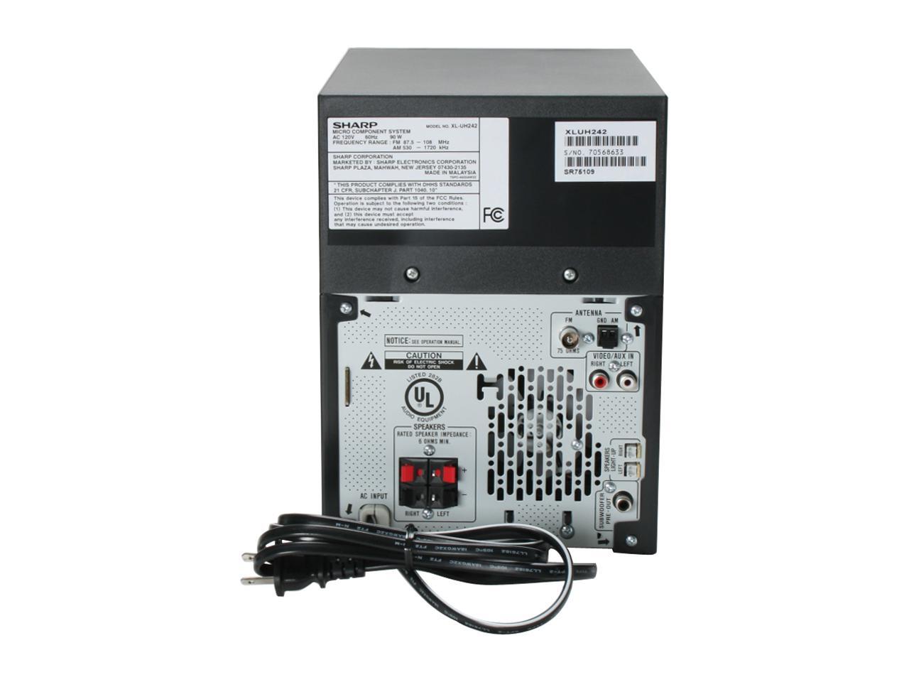 SHARP CD/MP3/Radio 5-Disc Changer Shelf System XL-UH242 - Newegg.com
