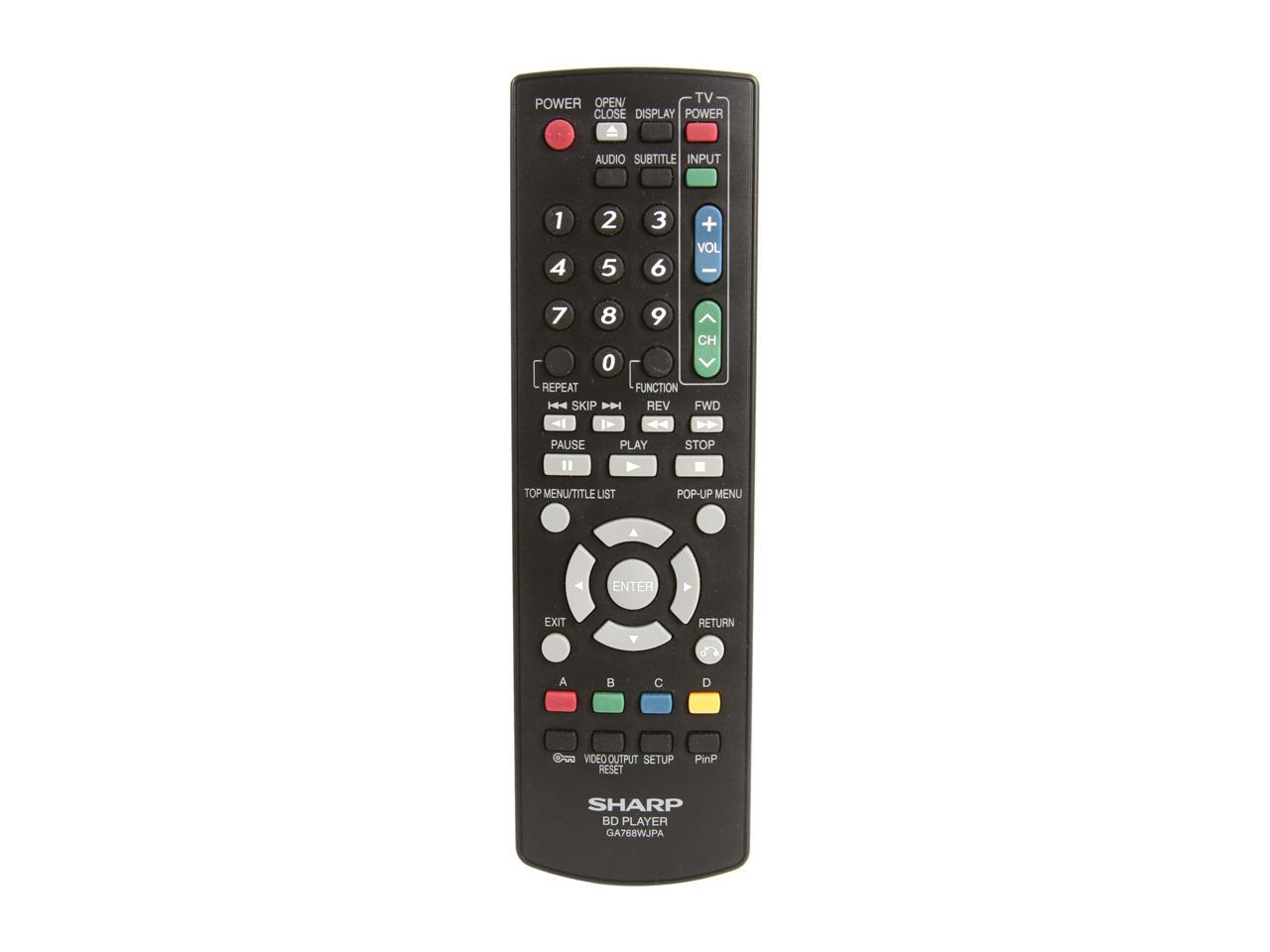 Refurbished: Sharp AQUOS Blu-ray Disc Player BD-HP210U - Newegg.com