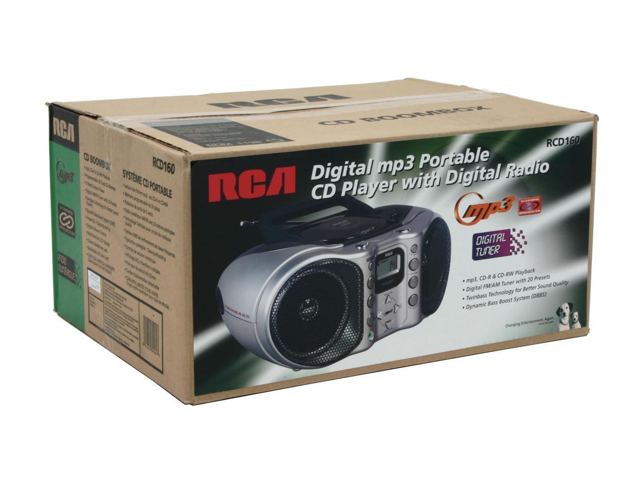 RCA Protable MP3 CD BoomBox RCD160 - Newegg.com