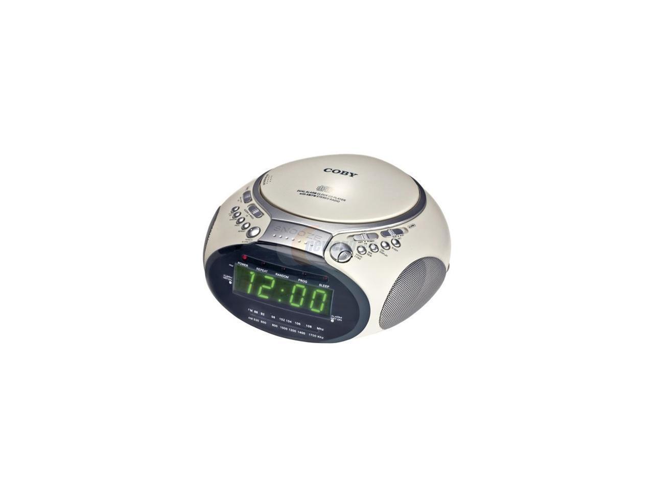 COBY CDRA145 Digital AM/FM Dual Alarm Clock Radio with CD Player ...