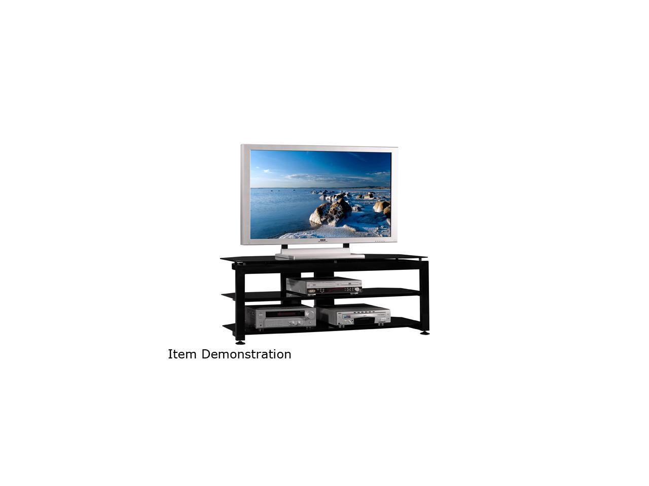 BUSH FURNITURE VS74962-03 Up to 62" High Gloss Black TV Stand - Newegg.com