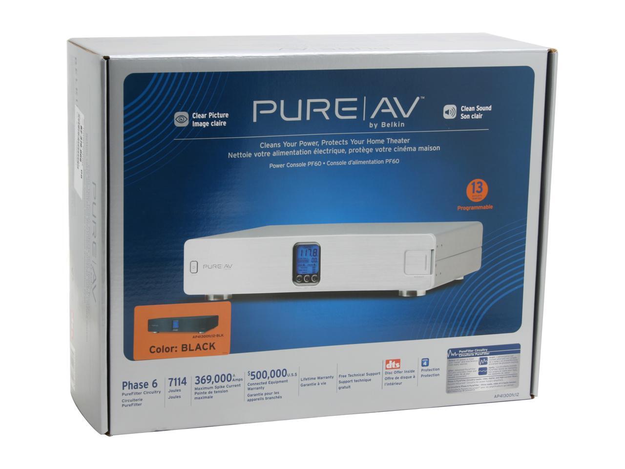 Belkin Pure AV AP41300fc12-BLK Home Theater Power Console PF60 - Newegg.com