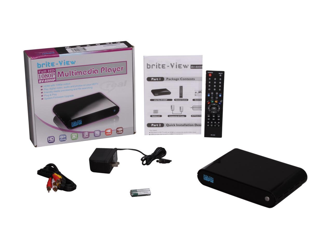 Brite-View BV-6000P 1080P HD Multimedia Player With RM/RMVB & DTS ...