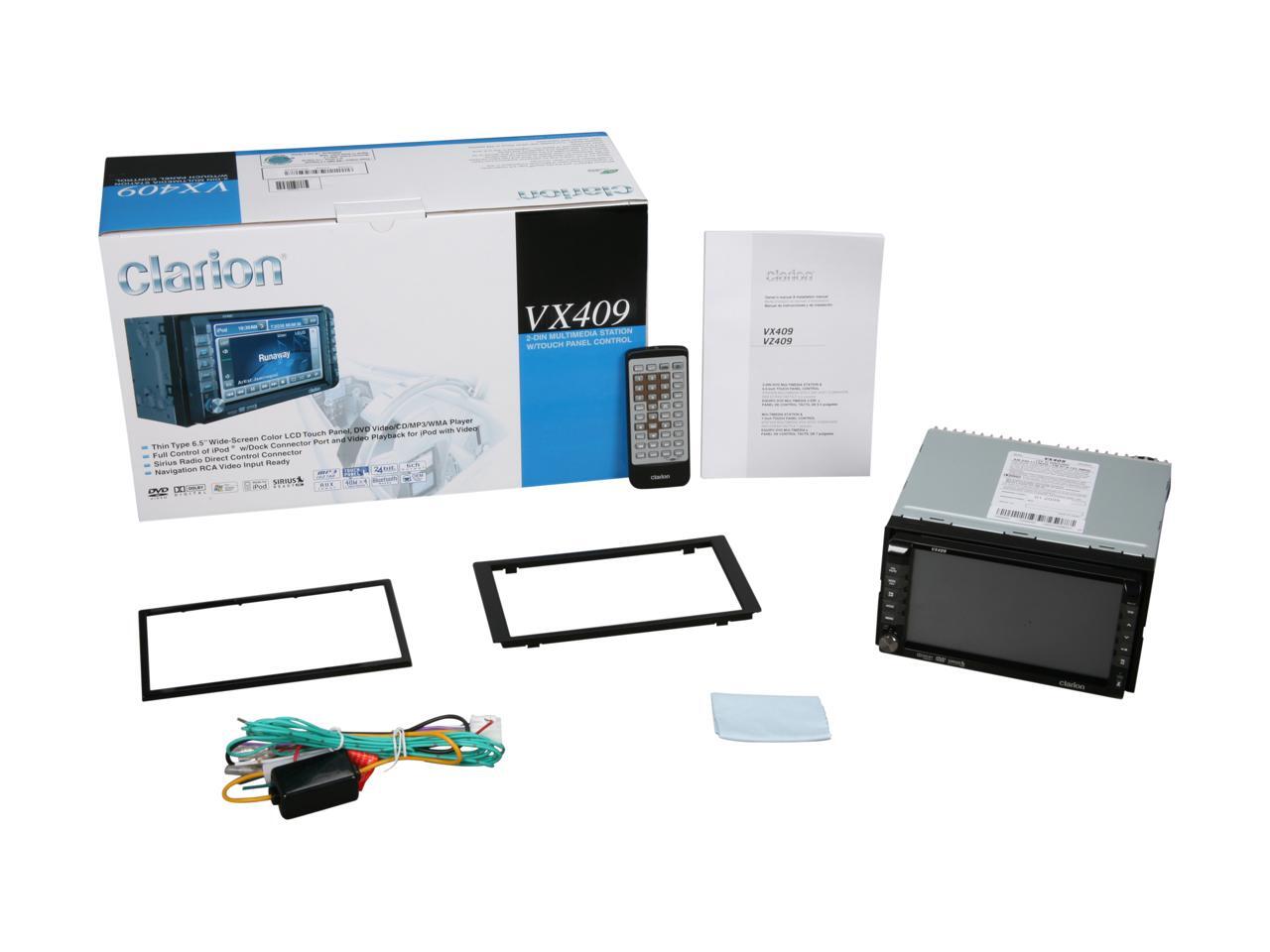 Clarion 160W Double-Din AM/FM DVD/CD Player with 6.5" Touch Screen ...