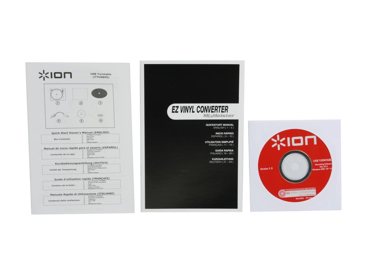 Ion Audio - USB Turntable w/ Dust Cover (TTUSB05) - Newegg.com