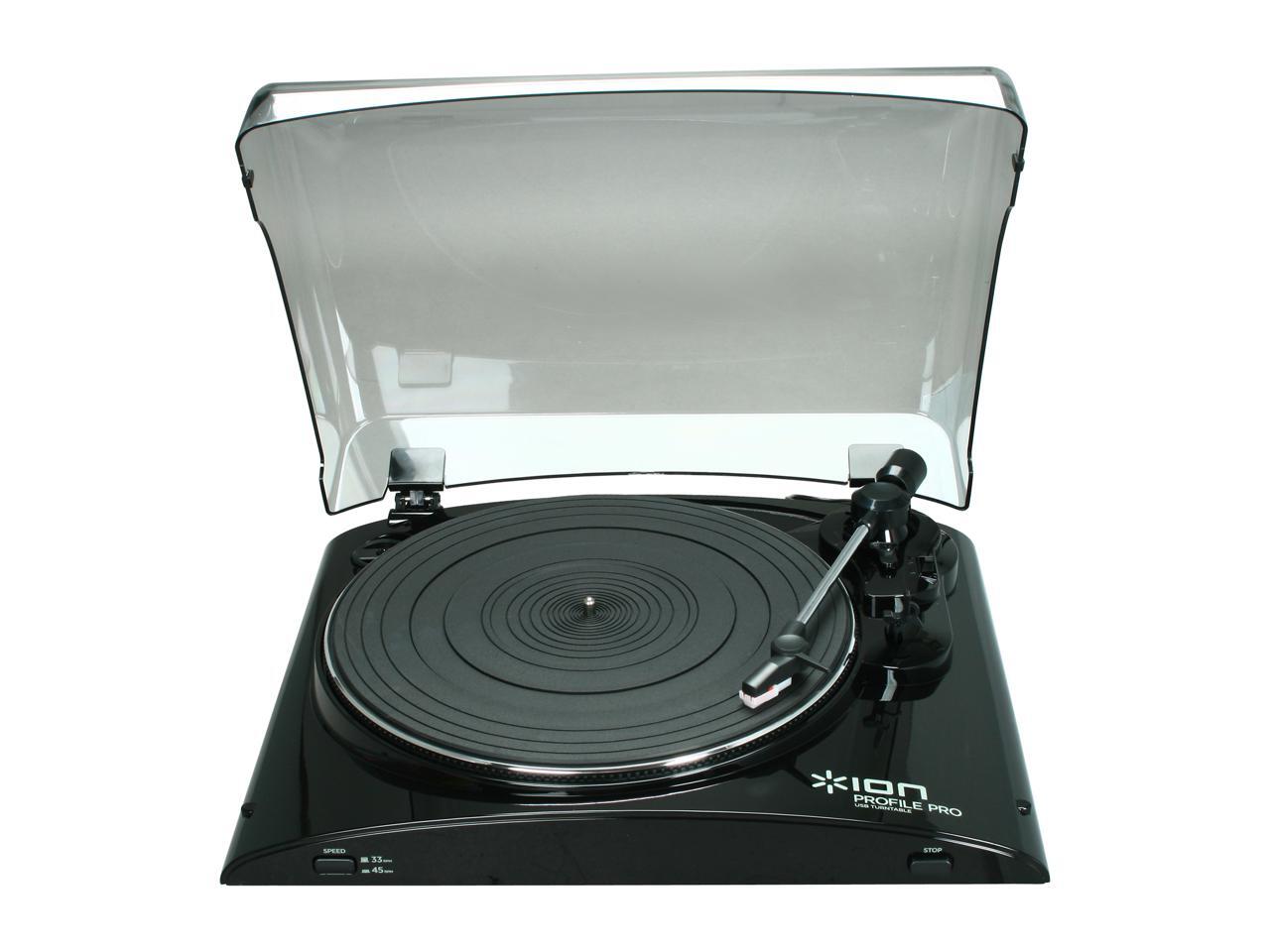 Ion Audio - Vinyl-to-MP3 Turntable w/ Input (PROFILE PRO) - Newegg.com