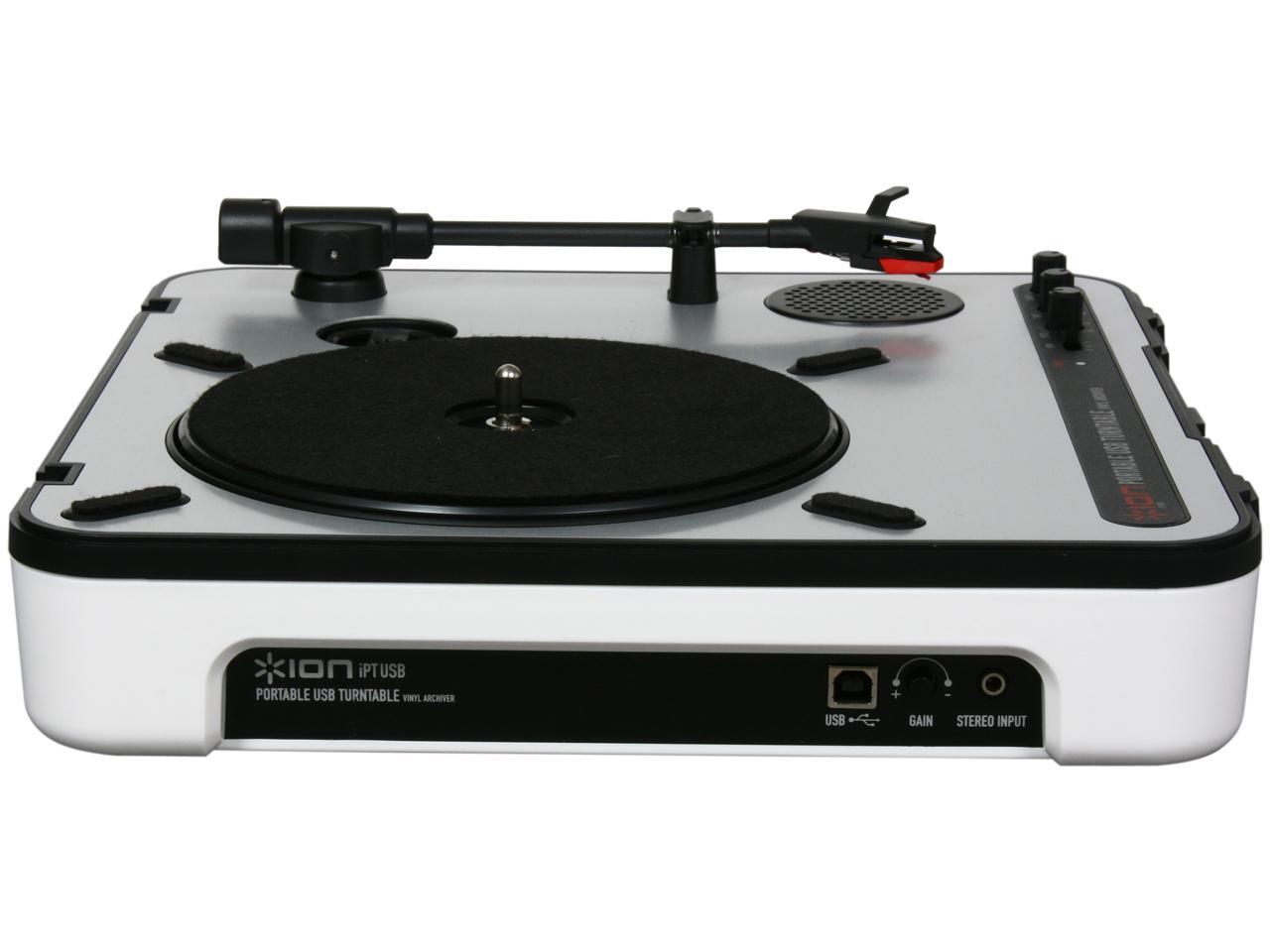 ION iPTUSB Portable Vinyl-Archiving Turntable - Newegg.com