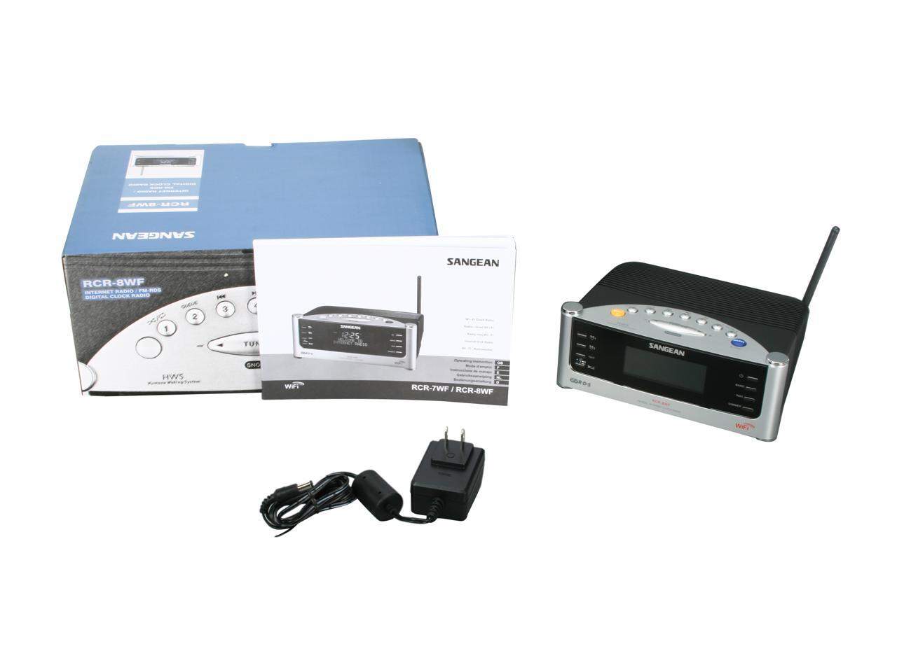 Sangean Internet Radio / FM-RDS Digital Clock Radio RCR-8WF - Newegg.com