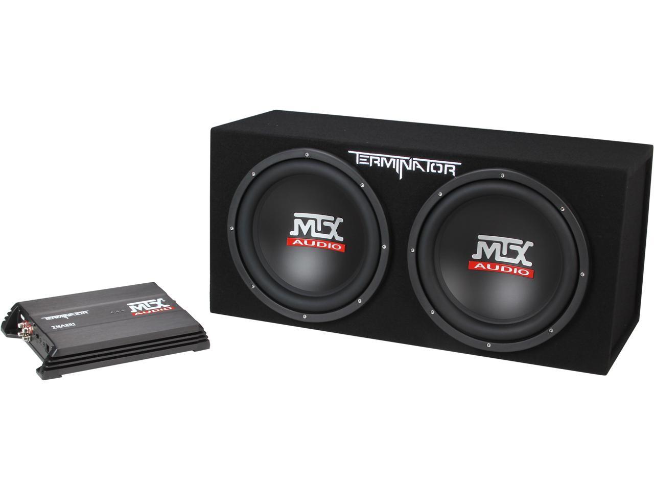 MTX Dual 12" 1200W Sealed Enclosure and Mono Block Amplifier - Newegg.com
