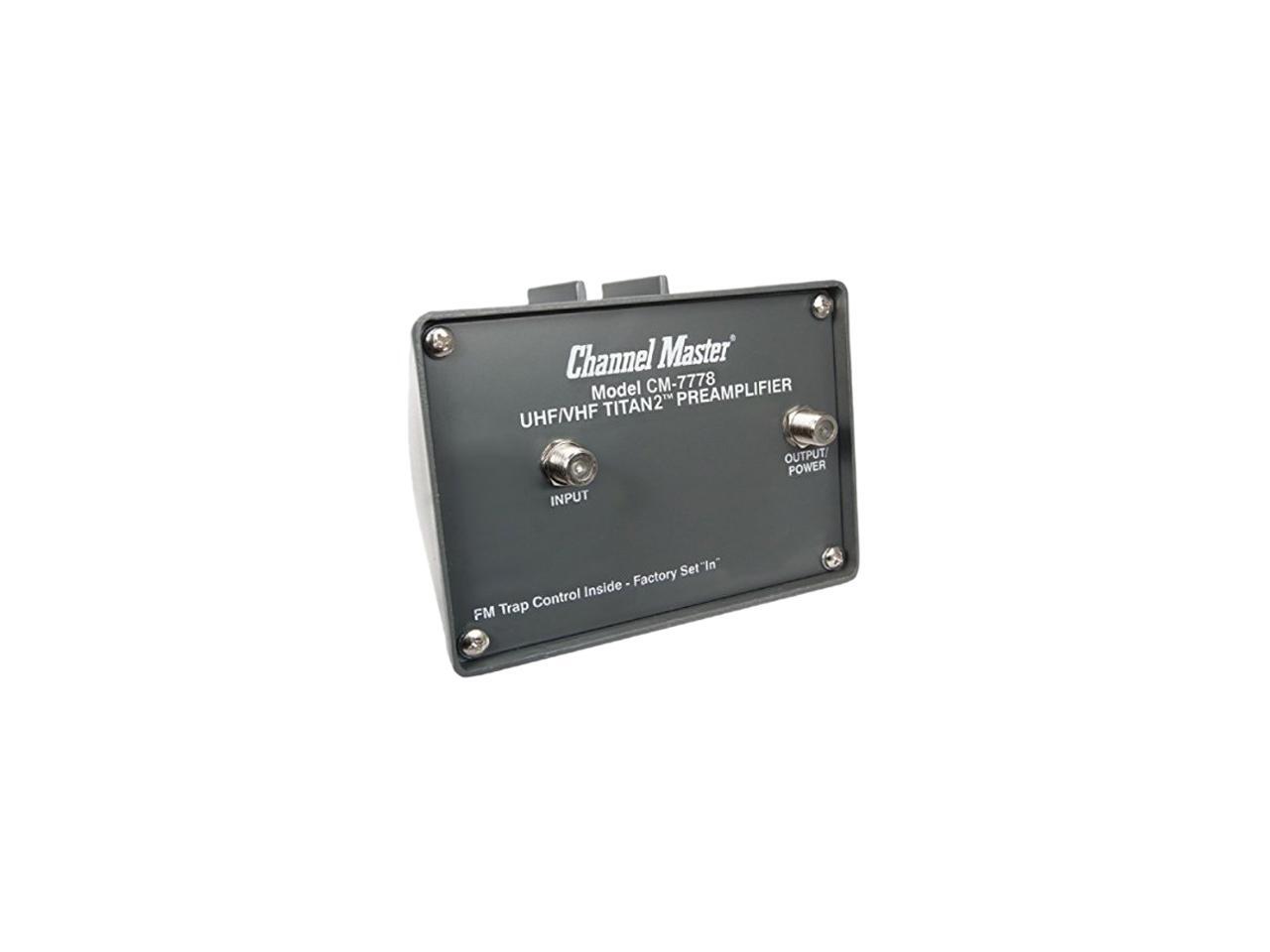 Channel Master CM-7778 Titan2 VHF/UHF Preamplifier with Power Supply ...