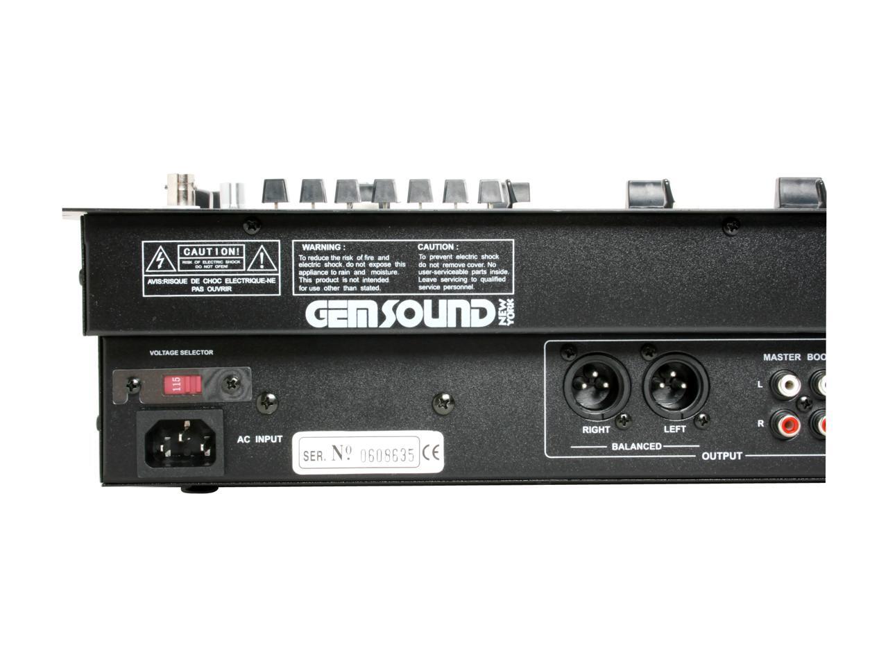GEM SOUND DMX-2031 4-Channel Rackmount Mixer with Graphic Equalizer - Newegg.com