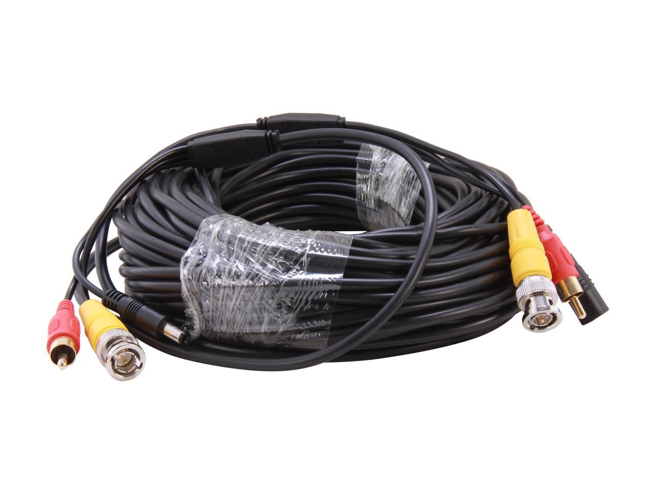 BYTECC SCC-75RB 75 ft. Security Camera Cable + Power, BNC Male + RCA ...